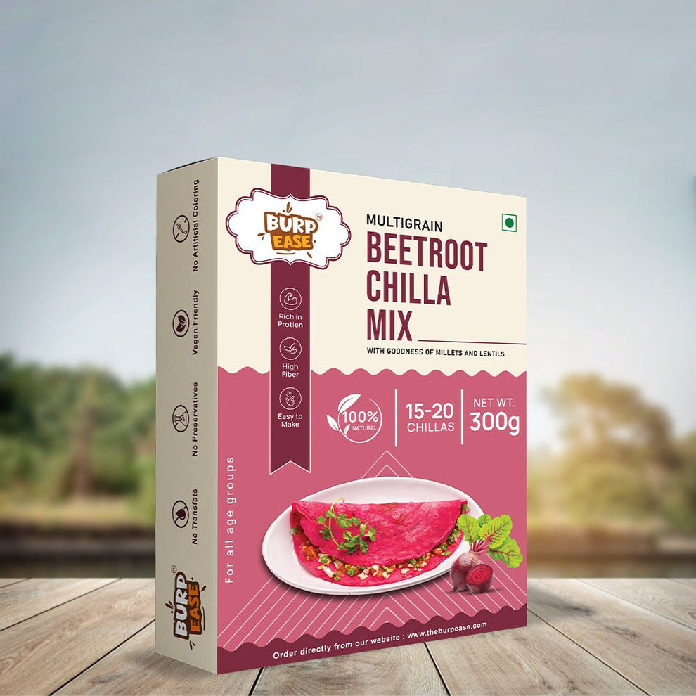 Beetroot Chilla Mix - 300 Gm | The Burpease